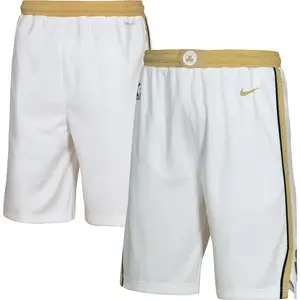Nike Youth Boston Celtics 2025/26 City Edition Swingman Performance Shorts - White