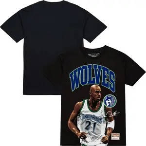 Mitchell & Ness Kevin Garnett Minnesota Timberwolves Hardwood Classics Player Arch T-shirt - Black