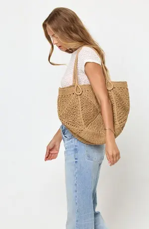 L*Space Paloma Raffia Tote