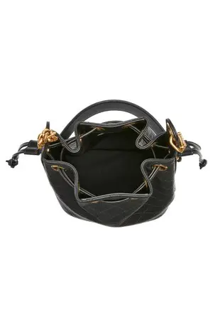 Saint Laurent Cassandre Quilted Leather Bucket Bag - Noir