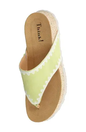 Think! Koak Whipstitch Sandal - Lime