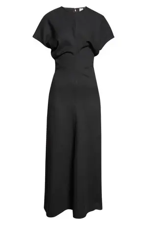 TOTEME Slouch Waist Wool Dress - Black