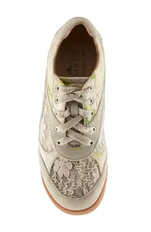 SPRING STEP SHOES Floral-embroidered Sneakers - Off White