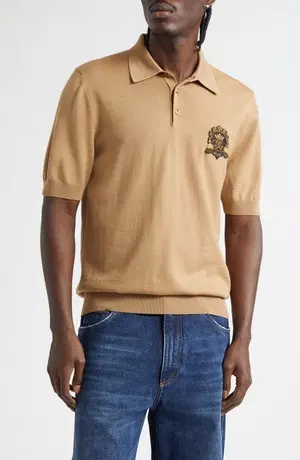 Dolce & Gabbana Logo Patch Virgin Wool Polo