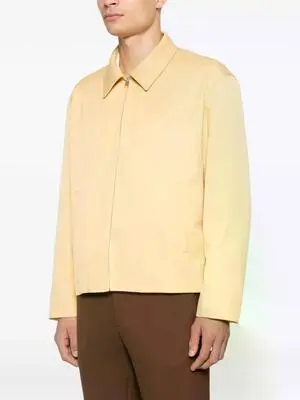 Sandro Zip-up Jacket With Classic Collar - Yellow