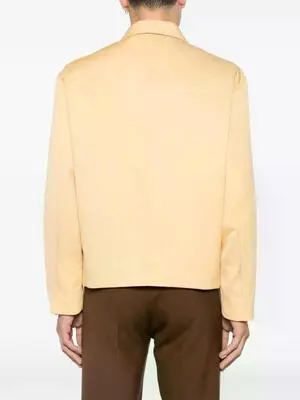 Sandro Zip-up Jacket With Classic Collar - Yellow