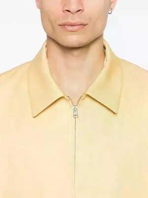 Sandro Zip-up Jacket With Classic Collar - Yellow