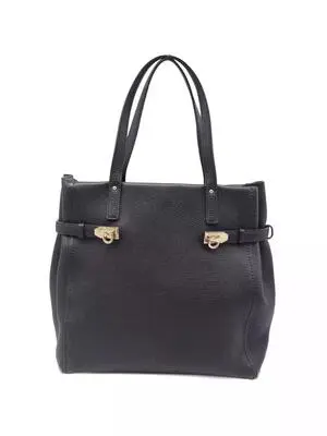 FERRAGAMO Gancini Pebbled-leather Tote