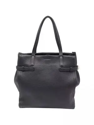 FERRAGAMO Gancini Pebbled-leather Tote