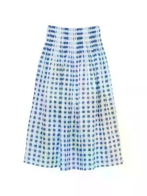 Sandro Check-pattern A-line Midi Skirt