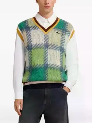 Marni Checked V-neck Vest