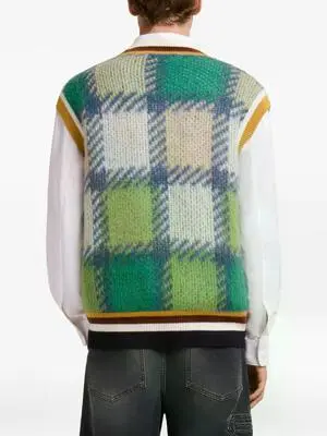 Marni Checked V-neck Vest