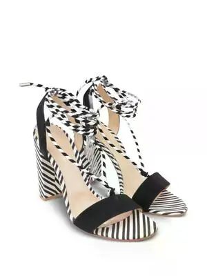 GIANVITO ROSSI Striped Strappy Sandals