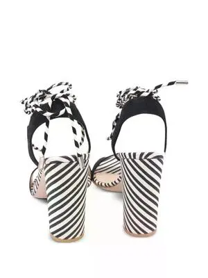 GIANVITO ROSSI Striped Strappy Sandals