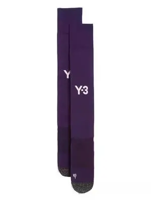 Y3 Logo-embellished Socks - Purple