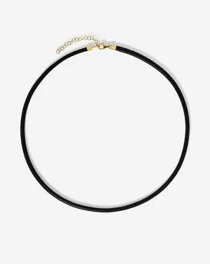 Ring Concierge Leather Cord Necklace - One-color