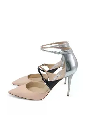 JIMMY CHOO D'orsay Ankle-strap Heeled Pumps - Neutrals