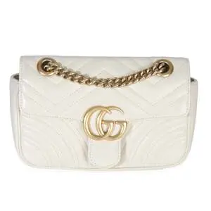 Gucci Gg Marmont Shoulder Bag - White