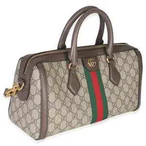 Gucci Gg Monogram Canvas Ophidia Boston Bag