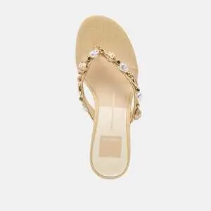 DOLCEVITA Daksie Beaded Thong Heels
