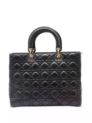 Dior Lady Top-handle Tote Bag - Black