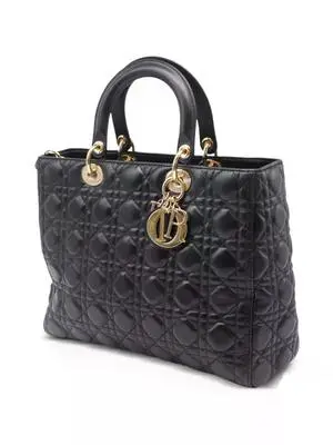 Dior Lady Top-handle Tote Bag - Black