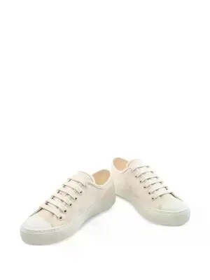 Prada Triangle-logo Canvas Sneakers