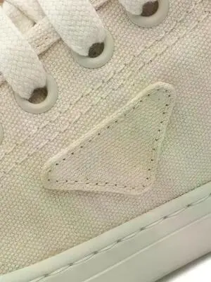 Prada Triangle-logo Canvas Sneakers