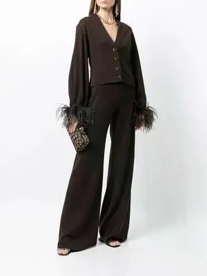 16Arlington Mandrake Wide-leg Wool Trousers