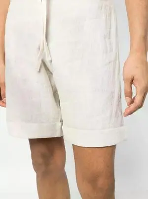 Marané Drawstring-waist Linen Shorts - Neutrals