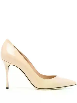 SERGIO ROSSI Godiva 90mm Leather Pumps - Neutrals