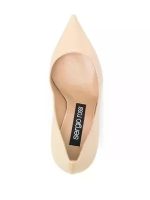 SERGIO ROSSI Godiva 90mm Leather Pumps - Neutrals