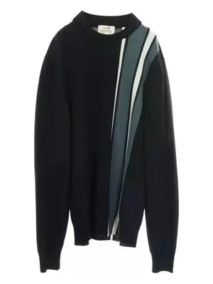 Hermès Striped Sweater - Black