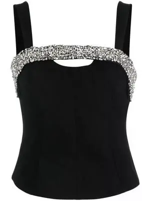 Simkhai Crystal-embellished Corset Top