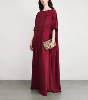 Carolina Herrera Embellished Kaftan Maxi Dress