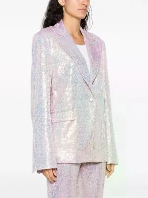 ROTATE BY BIRGER CHRISTENSEN Sequin-embellished Single-breasted Blazer