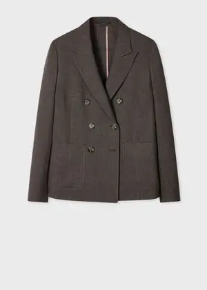 Paul Smith Wool Houndstooth Double Breasted Blazer