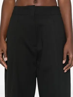 Studio Nicholson Wide Leg Cropped Trousers - Black