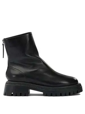 HALMANERA Leather Ankle Boots - Black