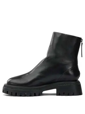 HALMANERA Leather Ankle Boots - Black