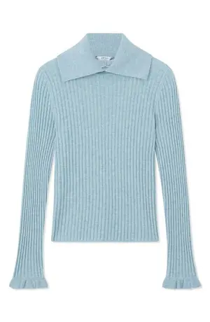 LK BENNETT Cora Collared Ribbed Sweater