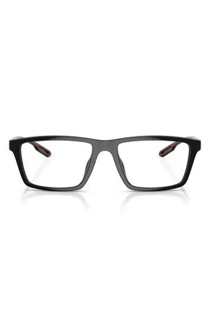 Emporio Armani Rectangle Eyeglasses - Shiny Black/clear