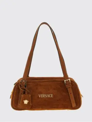 Versace Suede Shoulder Bag - Brown