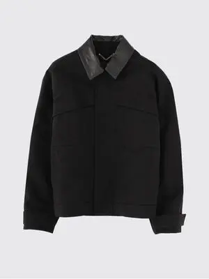 GOLDEN GOOSE Jacket With Leather Collar - Black