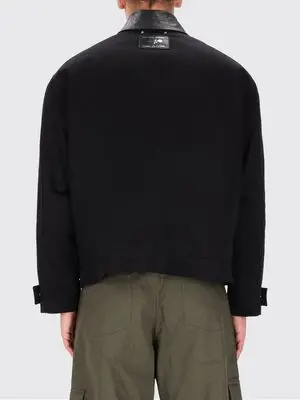 GOLDEN GOOSE Jacket With Leather Collar - Black