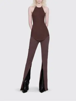 Rick Owens Ribbed Halterneck T-shirt - Brown