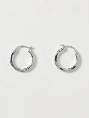 MAISON MARGIELA Silver Tone Hoop Earrings