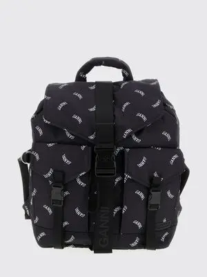 GANNI Logo Backpack - Black