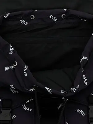 GANNI Logo Backpack - Black