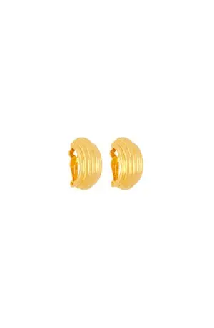 SUSAN CAPLAN 1980s Vintage Demi Hoop Clip-on Earrings - Demoi Hoop